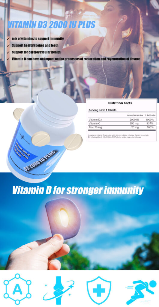 VITAMIN D3 2000 IU PLUS 60TAB - Uber Nutrition